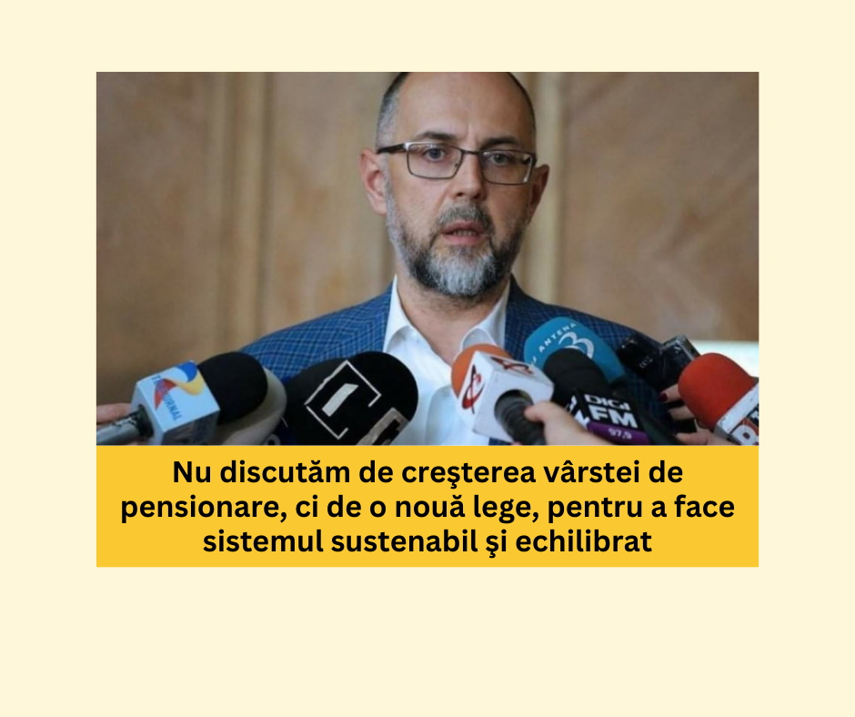 Kelemen Hunor: Nu discutăm de creşterea vârstei de pensionare, ci de o nouă lege, pentru a face ...